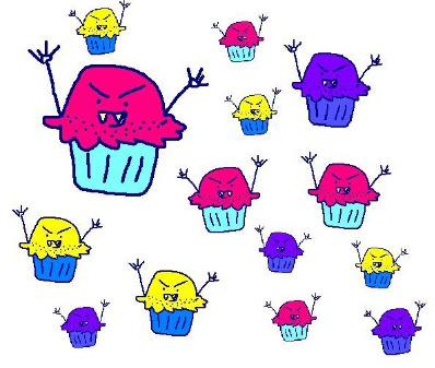 Cupcake Attack (in Backgrounds)